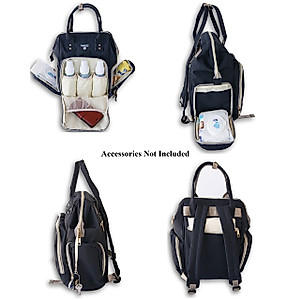 Jumping Daisy Large Backpack Baby Changing Diaper Bag (Blue)