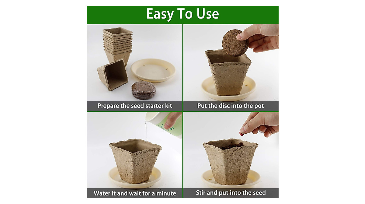 YBB 12 Pack Coco Coir Plant Pot Discs - Eco-Friendly