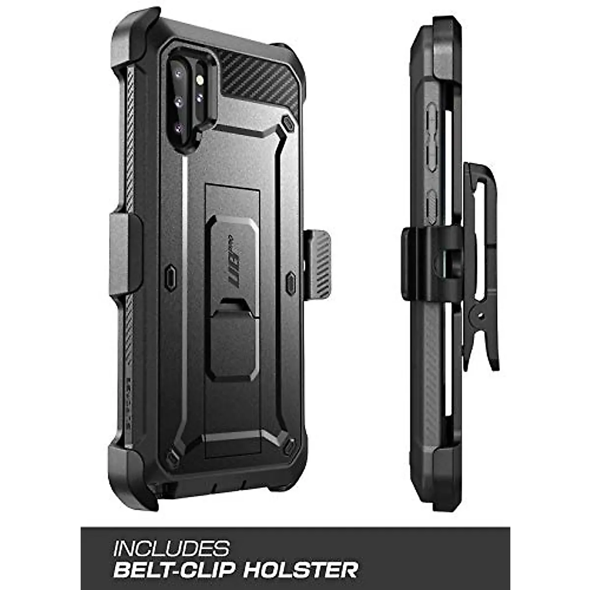 SUPCASE Unicorn Beetle Pro Series Case Designed for Samsung Galaxy Note 10 Plus/Note 10 Plus 5G, Full-Body Rugged Holster & Kickstand Without Built-in Screen Protector (Black)