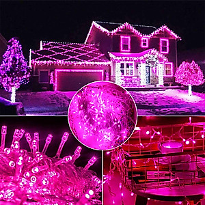 YAOZHOU Green Christmas String Lights 196.8Ft 600LED 8 Modes Green Fairy Decor Lights for Christmas, Holiday, Party, Outdoor,Indoor, Wedding, Garden(Green)