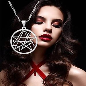 CHOORO Necronomicon Pendant Necklace Book of Dead Pendant Necklace Stainless Steel Evil Dead Talisman Necklace(Necronomicon Pendant-Necklace)