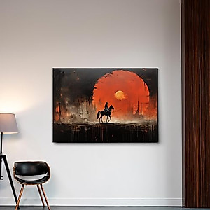 Majestic Black Stallion Galloping In The Clouds, Black Horse On Salt Flats, Canvas Print, Black Horse Print, Black Horse Wall Art