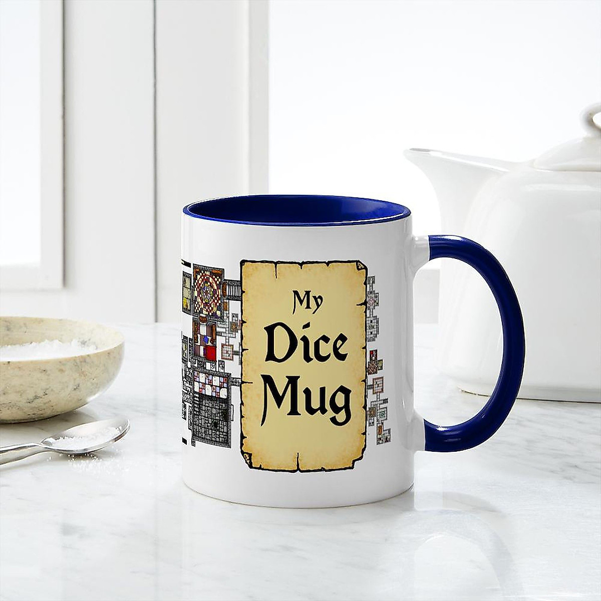 CafePress My Dice Mug Dungeon Map Ceramic Coffee Mug, Tea Cup 11 oz
