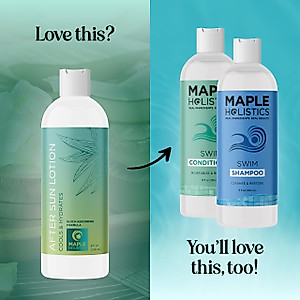 After Sun Lotion with Aloe Vera - Ultra Cooling Aloe Vera for Sunburn Hydration with Cocoa Butter & Rosehip Oil - Hydrating Aloe Lotion After Sun Moisturizer for Dry Skin with Hyaluronic Acid