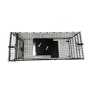 Humane Way Folding 42 Inch Live Humane Animal Trap - Safe Traps for All Animals - Dogs, Raccoons, Cats, Groundhogs, Opossums, Coyote, Bobcat - 42"x16"x18"