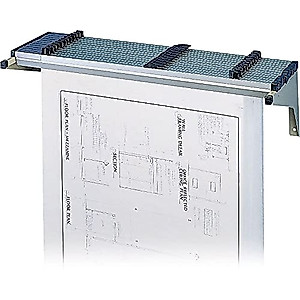 Safco 5030 Sheet File Drop/Lift Wall Rack 12 Hanging Clamps 43 3/4 X 11 1/2 X 7 3/4 Sand