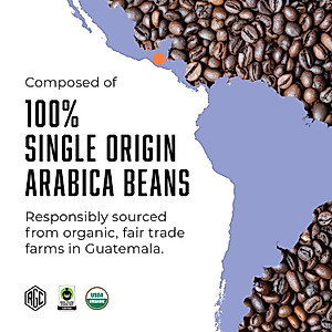 Real Good Coffee Company - Whole Bean Coffee - Organic Single Origin: Guatemala Medium Roast Coffee Beans - 2 Pound Bag - 100% Whole Arabica Beans - Grind at Home, Brew How You Like