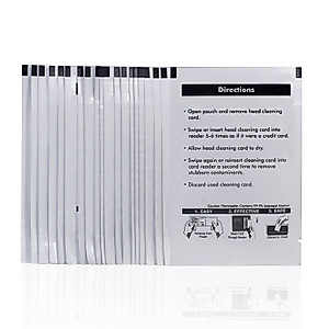 GUTANWU CR80 Cleaning Cards, Dual Side Card Reader Cleaner, POS Swipe Terminal Cleaning Cards (10pcs)