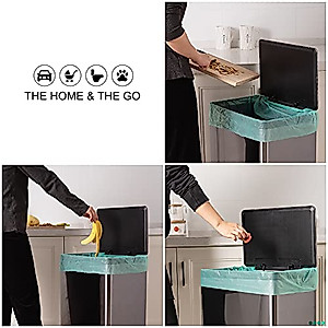 Eyliden 100% Compostable Trash Bags - 100 Count 30 Gallon(113L) Tall Kitchen Garbage Bags, Fallen Leaf Bag, Medium Wastebasket Bags for Yard Home Bedroom Office Indoor Outdoor Garbage Can