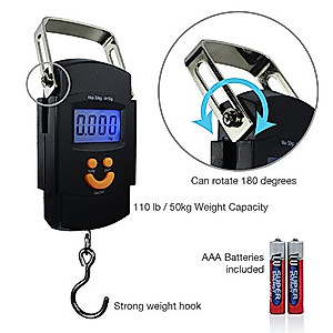 PARTYSAVING [2-Pack] Hanging Electronic Travel Scale for Luggage with Digital LCD Screen, APL1439