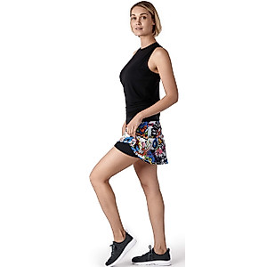 Queen of the Court Kapow Tennis Skirt! Performance Tennis Skirt | Running | Pickle Ball Skort Small (6-8) Multi