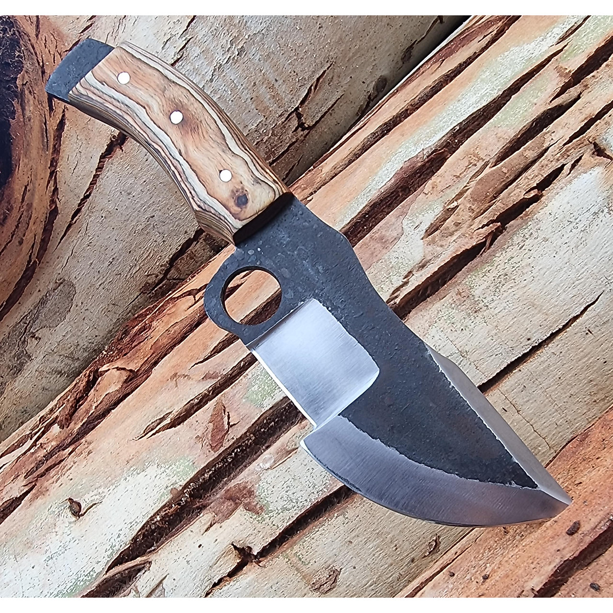 Meerab Corporation Handmad High Carbon Steel Hunting Tracker Knife Overall 10 Inches With Olive Wood Handle