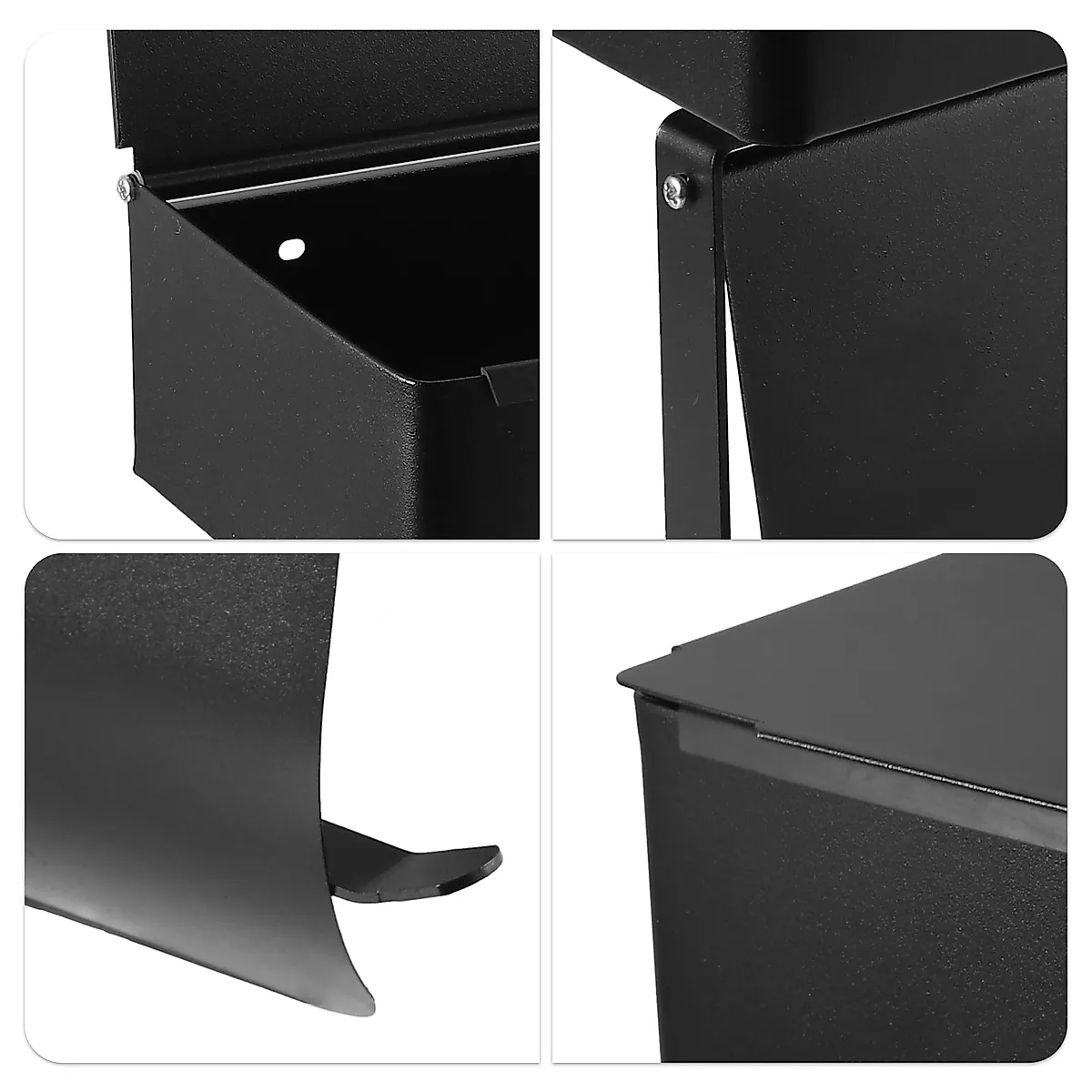 VOCOSTE Toilet Paper Holder, Bathroom Toilet Roll Tissue Holder Wall Mount for Kitchen Bathroom with Shelf, Black