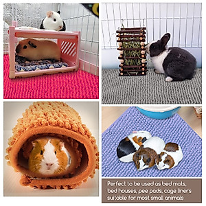 Lifeunion Guinea Pig Cage Liners, 3 Pcs Absorbent Reusable Guinea Pig Pee Pads, Non Slip Washable Guinea Pig Bedding Blanket Mat for Small Animal, Rabbit, Hamster, Bunny, Chinchilla (3pcs-grey)