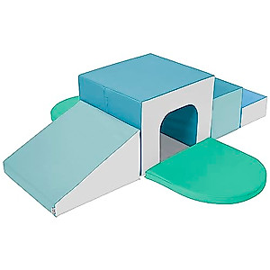 ECR4Kids SoftZone Single Tunnel Maze, Toddler Playset, Contemporary, 6-Piece