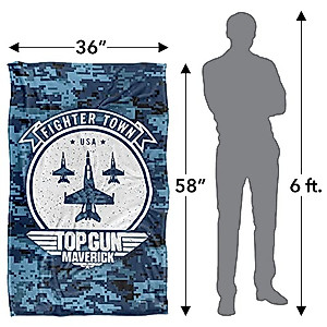 Top Gun: Maverick Blanket, 36"x58" Fighter Town USA Silky Touch Super Soft Throw Blanket