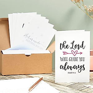 48 Pack Christian Greeting Cards with Envelopes, Inspirational Note Cards with Scripture Bible Verses for Encouragement, Motivation, Confirmation Cards Bulk (4x6 In)