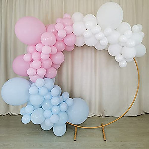 Pastel Pink Blue White Balloons Garland Kit 128 pcs 18 inch 10 inch 5 inch Latex Balloons Arch for Baby Shower Birthday Wedding Engagement Anniversary Christmas Party Decorations