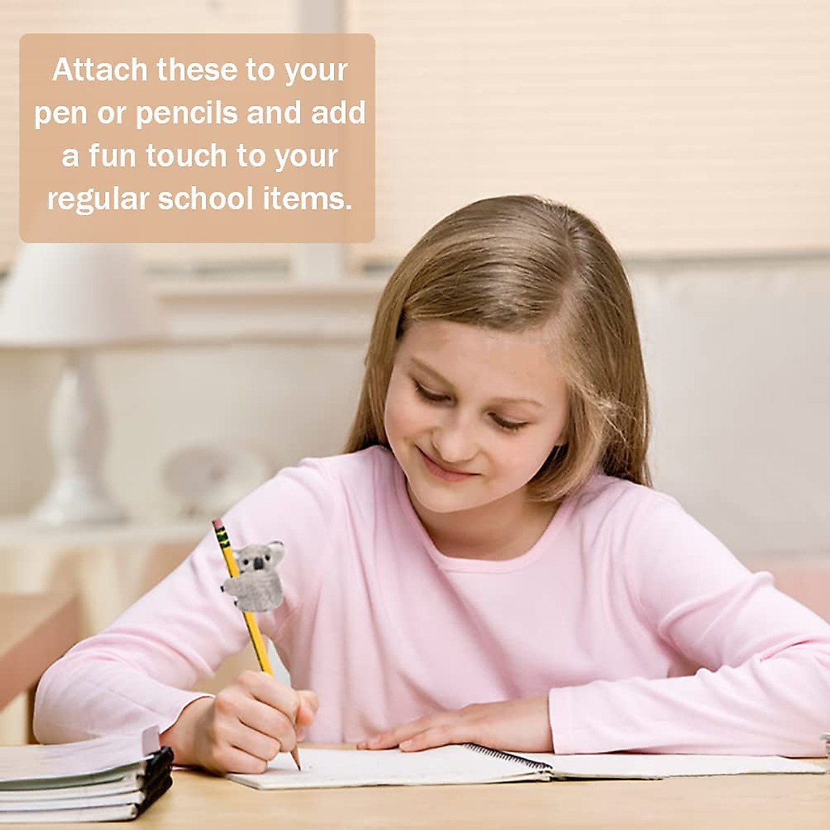 Koala Stuffed Animal Clips, 8 Pcs Small Stuffed Koala Clip for Women Hair Claw, Koala Pencil Hugger for Girls Kids (Brown and Grey)