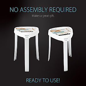 Better Living Products 70060 SPA Seat Shower Stool with Rust Proof Aluminum Legs, White,15.25" x 15.25" x 18"