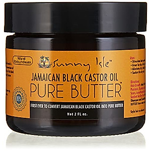 Sunny Isle Jamaican Black Castor Oil Pure Butter, Brown, 2 Fluid Ounce
