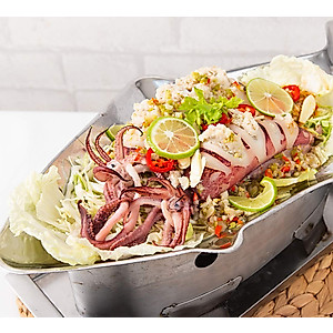 Shabu Hot Pot Fish Plate Shape Aluminum Thai Style Asian Street Food