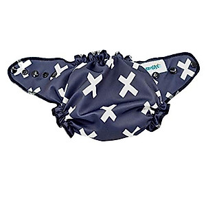 Cheeky Cloth One Size Reusable Swim Diaper (Black with White X)