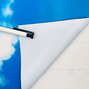 Yifely Blue Sky White Clound Shelf Liner Paper Self Adhesive Vinyl Wallpaper for Bedroom Living Room 17x118 Inch