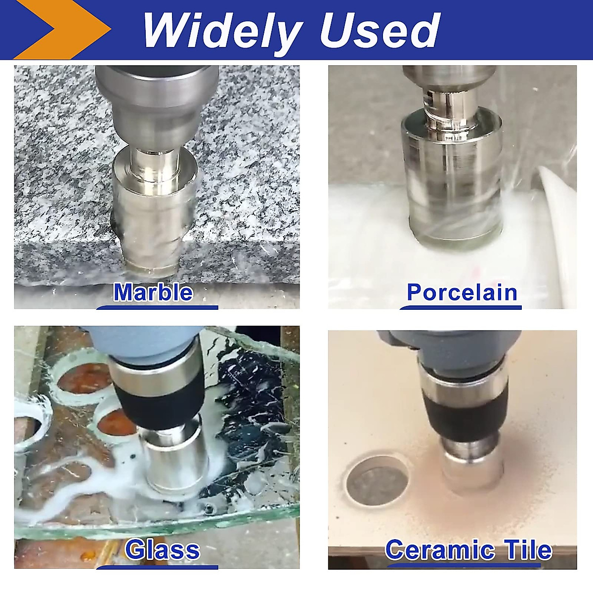 DaduoRi 1 Inch Diamond Hole Saw with Pilot Bit, 1" Tile Hole Saw with Center Drill Bit for Marble, Granite, Ceramics, Porcelain Tiles, 1-1/2" Depth of Cut for Thick Countertops