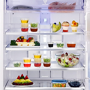 EDI Minimalist Clear 4 Oz 200 Sets Disposable Plastic Portion Cups with Leakproof Lids | Food Storage Cups | BPA Free | Recyclable