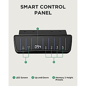 Totnz Standing Desk Adjustable Height, Electric Standing Desk with Starage Bag, Stand up Desk for Home Office Computer Desk Memory Preset with Headphone Hook (55X34 Inch, Rustic)