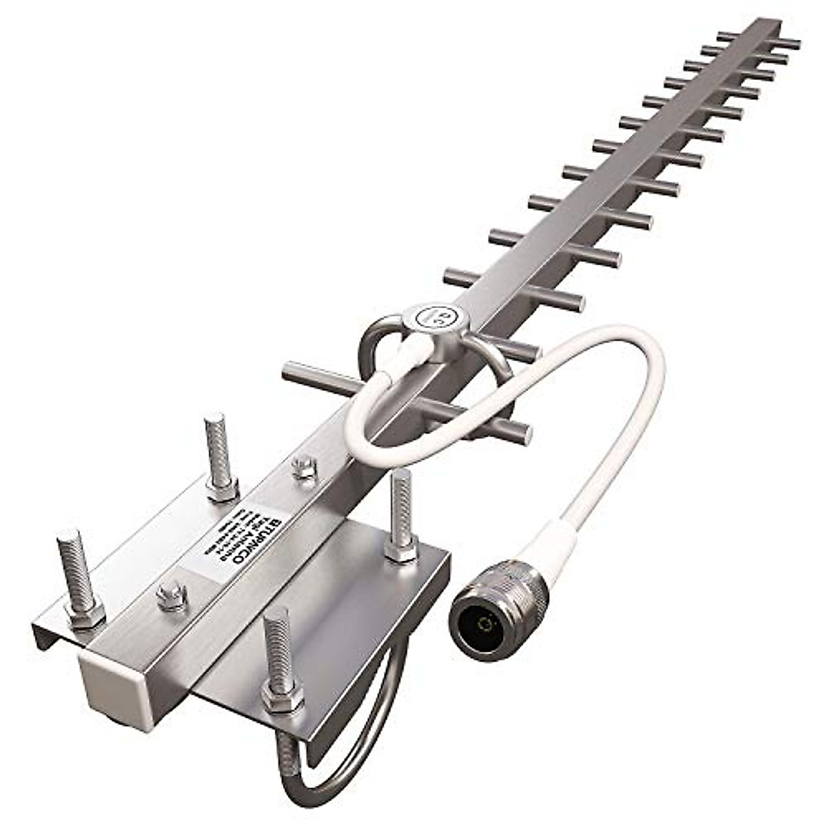 Yagi WiFi Antenna 2.4GHz (15dBi) Outdoor Directional Signal (H:30° V:25°) Long Distance Range (High-Gain Weatherproof) Wireless Network (Pole Mount) N-Female Pigtail Connector Tupavco TP512