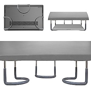 Skywin Under Desk Laptop Mount - 3 Racks in 1 Set to Hold Under Desk Laptop Holder Organizer Rack with Screws (Laptop Not Included)
