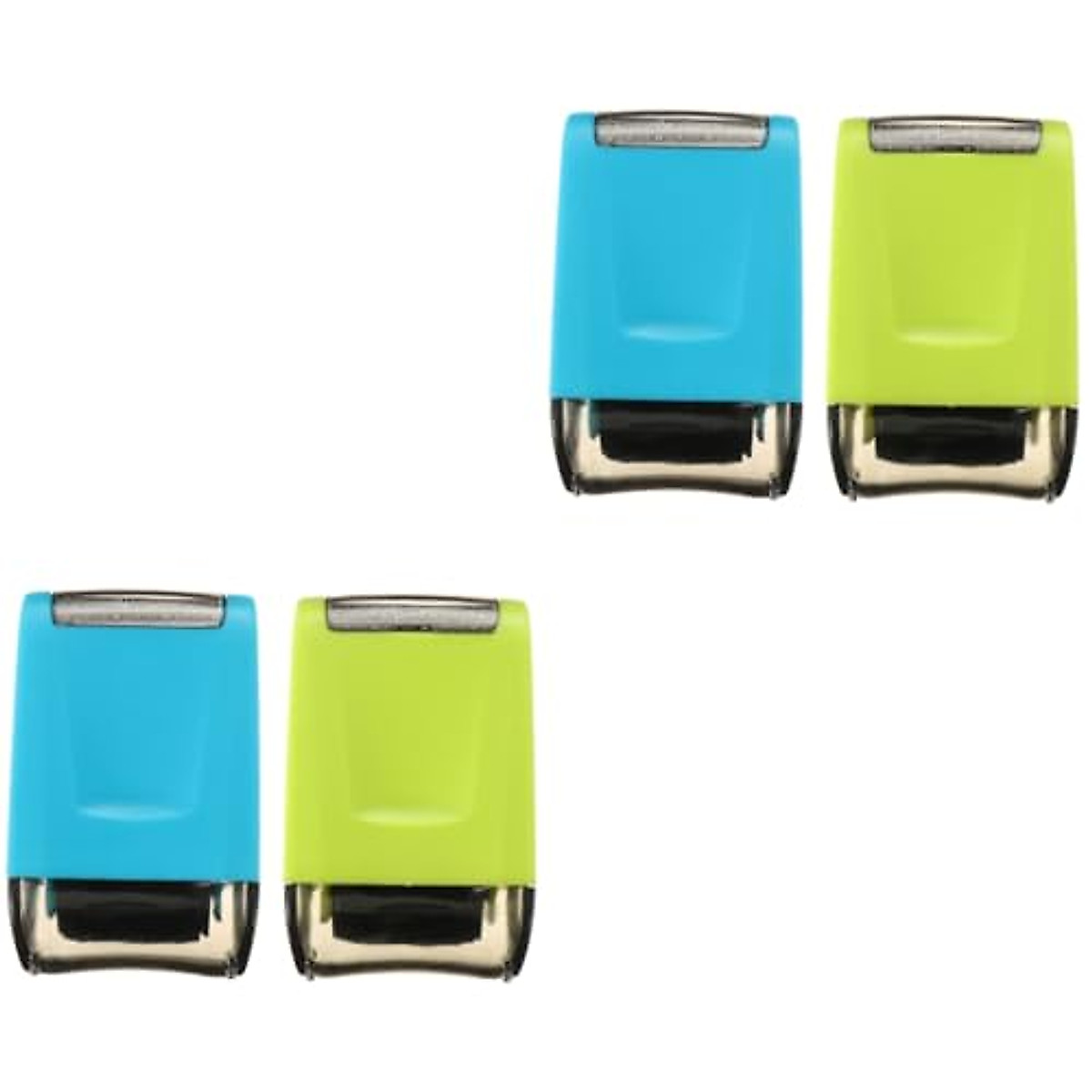 NUOBESTY 4 Pcs Seal Postage Stamps Forever id Stamp Roller Confidential Ink Stamps Identity Roller Identity Prevention Postal Stamp Privacy Hand- held Rollers Protection Plastic Material