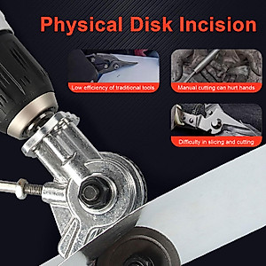 Yu&Yang Electric Drill Plate Cutter, Metal Nibbler Drill Attachment, DIY metal shearing machine with adapter for Steel Copper Aluminum Iron and Other Metals Sheet Cutting