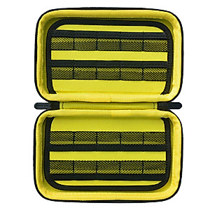 Game Card Holder Storage Case for Nintendo Switch or PS Vita or SD Memory Cards (Black/Yellow)