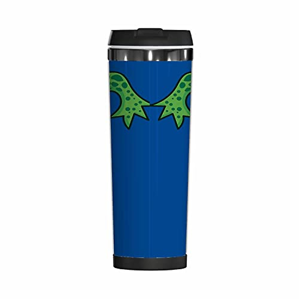 WONDERTIFY Alligator Coffee Cup Cute Cartoon Crocodile Coffee Mug Stainless Steel Bottle Double Walled Thermo Travel Water Metal Canteen Green Blue White