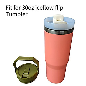 Replacement 20OZ And 30OZ Flowstate Tumbler Lid - Fit For Stanley 20oz And 30oz IceFlow Flip, Adventure Quencher 2.0 Tumbler (30OZ CREAM)