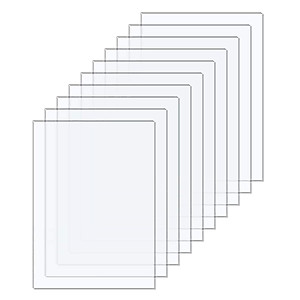 DisplayBug Plexiglass Sheets Pack of 10 Durable PET Panels for Poster & Picture Frames, Arts & Crafts Plastic Sheeting Protective Sheet Barrier Made in USA (10, 5X7)
