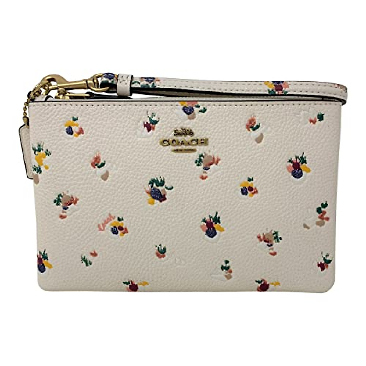 COACH Small Wristlet with Floral Print Style No. C5997 Chalk Multi