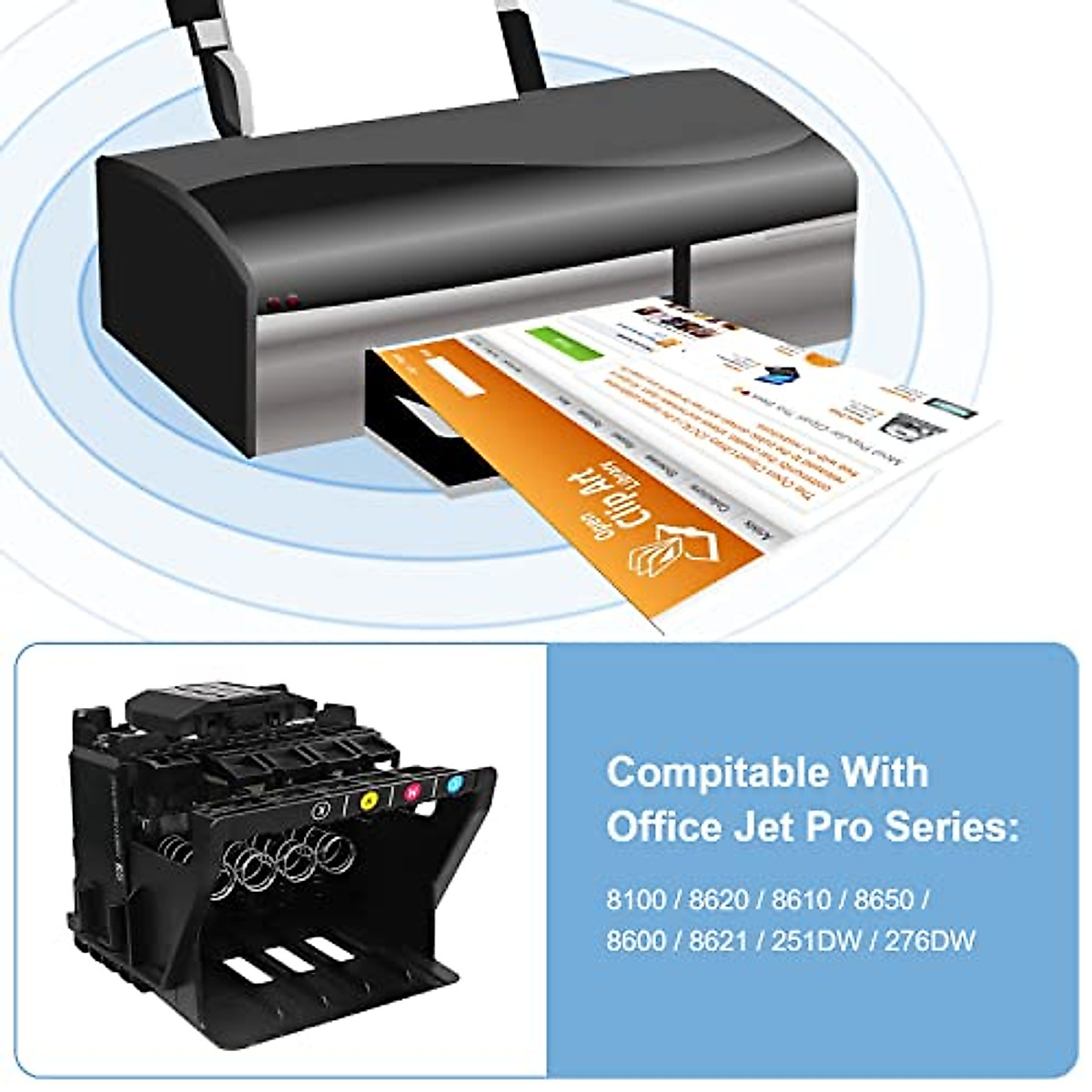 HP 950 951 Printhead HP Officejet Pro 8100 8600 276dw 251dw 8610 8621 8620 Color Printer Print Head