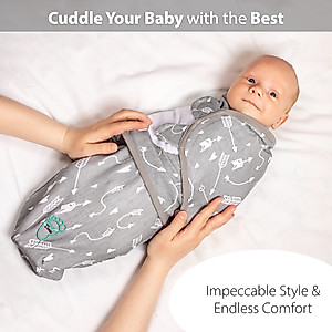 Baby Swaddle Blanket Wrap for Newborn & Infant, 0-3 Months 100% Breathable Cotton Swaddlers Sleep Sack with Adjustable Wings, 3 Pack Swaddling Blankets for Boys and Girls (Cactus)