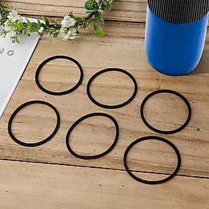6pcs Replacement Gaskets Compatible with Contigo Snapseal Byron Travel Mug 16 & 20oz, Leakage-Proof Rubber Seals Ring Lid Gaskets Replacement Parts Compatible with Contigo Mugs (Black)