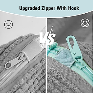 Shoe Washing Machine Bag, 360°All-around Cleaning Shoe Laundry Bag, Upgraded Durable Zippers, 12000+ Fluffy Fibers for Machine Washable Sneakers, Red