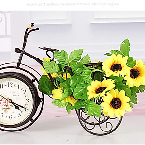 Yaoijin 2 Pack 16.4 Feet Artificial Fake Sunflower Garland Plants in Yellow(Each 8.2' Long with 12 Vine) for Hanging Wedding Garland Fake Foliage Flowers Home Kitchen Garden Office Wedding Wall Decor