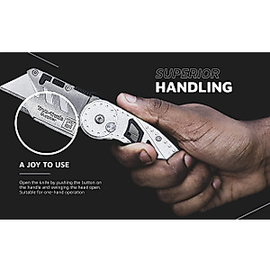 Folding Utility Knife Stainless Steel Holster Nylon Pouch Belt Clip Box Cutter Knife Carry Case Utility Knife & Clip Navaja De Trabajo Roofing Cuchilla de Bolsillo