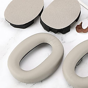 1 Pair Ear Pads Replacement Compatible with Sony WH-1000XM2 MDR-1000X Headphone Protein Leather Foam Ear Cushion Earphone Accessories Grey