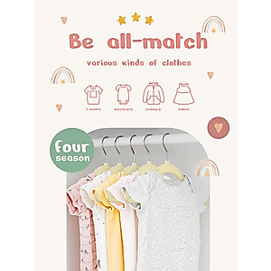 HOUSE DAY Velvet Baby Hangers 50 Pack, Premium Children's Hangers for Baby, Infant & Toddler Clothes, Durable Non Slip Baby Felt Hangers Beige, 11 Inch Baby Hangers for Closet, Ideal for Everyday Use