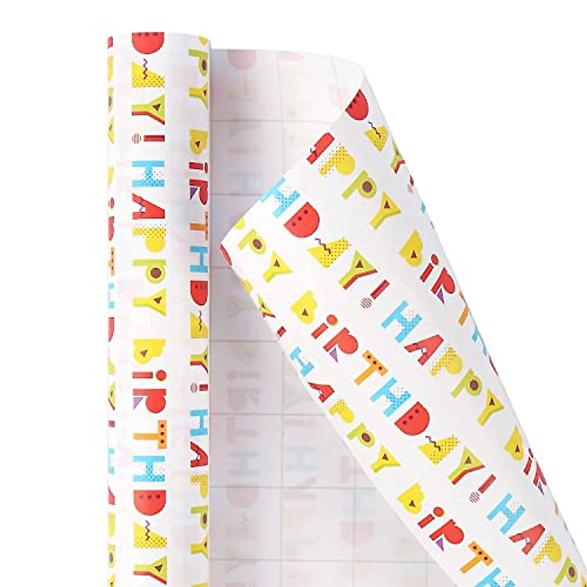 MAYPLUSS Birthday Wrapping Paper Roll - Mini Roll - 17 inch X 120 inch Per roll - Balloon Design (42.3 sq.ft.TTL)