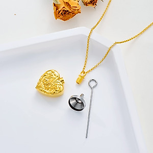 SOULMEET Gold Plated Dream Butterfly Cremation Jewelry for Ashes, Heart Butterfly Urn Necklace That Holds Human Dog Cat Ashes, Carry Memorial Jewelry to Keep Someone Always with You